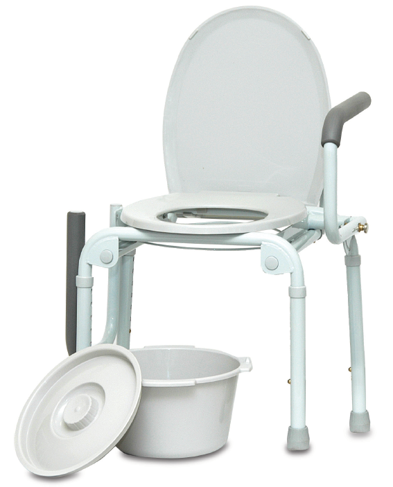 Steel Drop Arm Commode